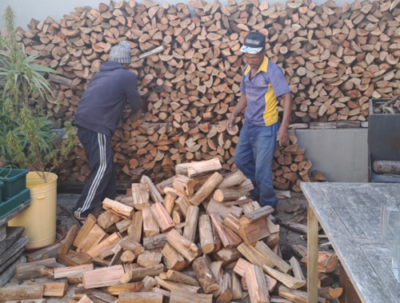 Unbagging & Stacking Firewood (Per bag) - Firewood Cape Town
